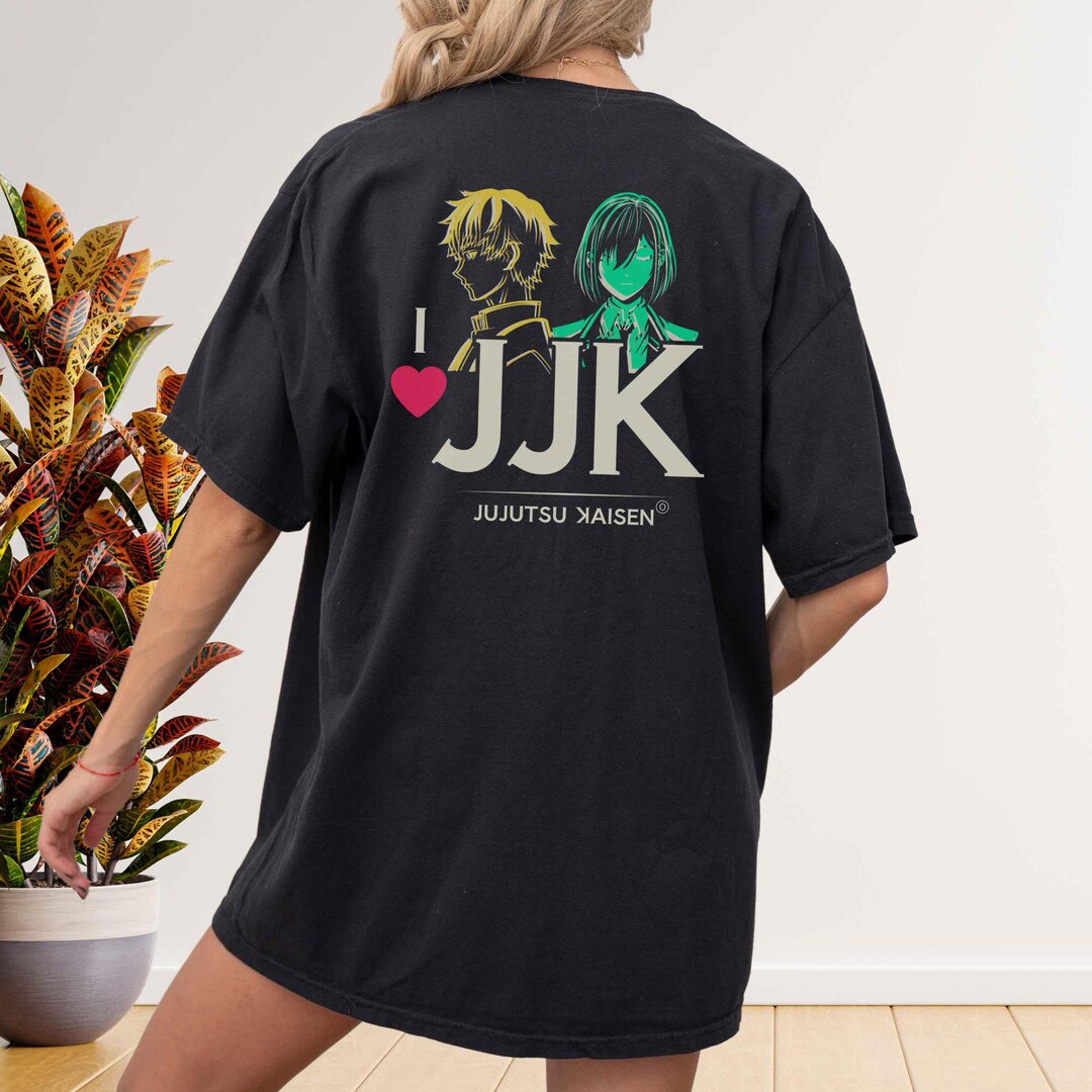 I Love JJK Graphic Tee back Print Jujutsu Kaisen, Gojo Satoru Graphic ...