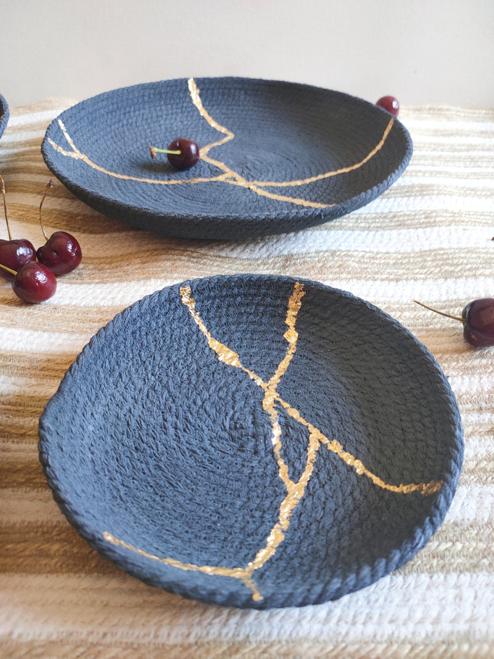 Kintsugi Style Baskets. Wall Gallery Art Display for a Japandi Decor or ...