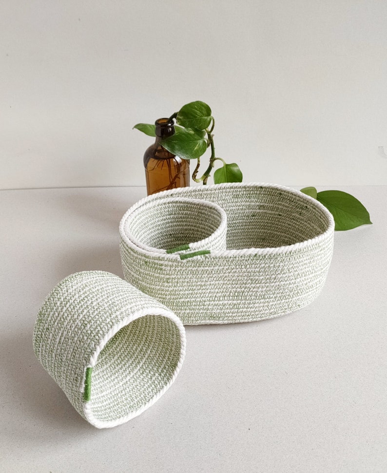 Basket Set for a Great Party Gathering- Housewarming Gift- Cotton Rope ...
