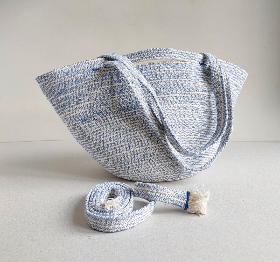 Market Basket Bag - Cotton Rope Bag Perfect to Go to Your Local Market ...