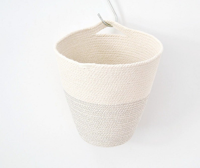Hanging Cotton Rope Basket for Displaying Your Plants With a ...