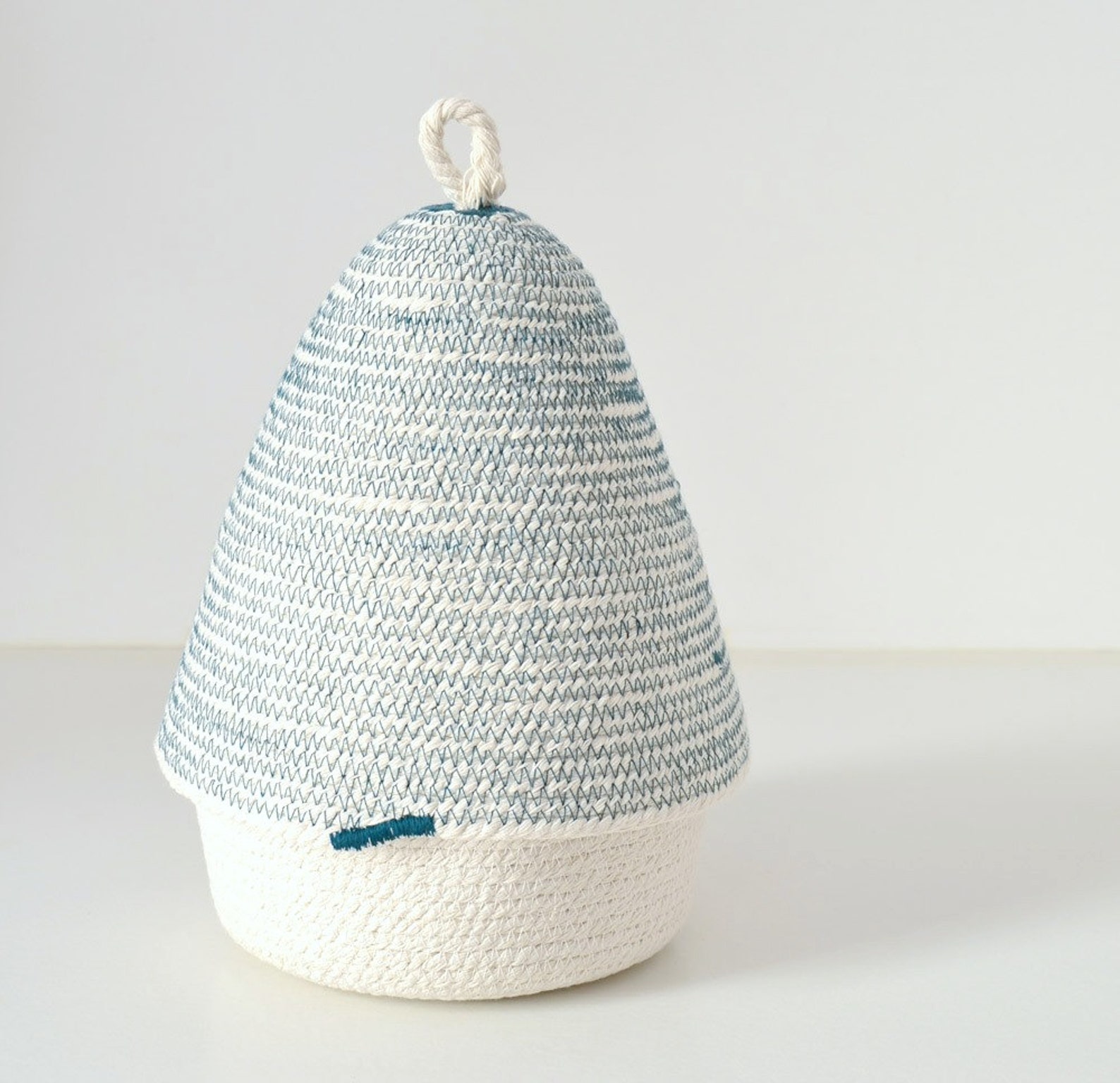 Box Teal Emerald Green Keepsake Box Rope Box Beach Decor - Etsy