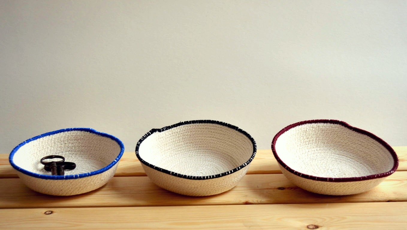 Three Small Decor Bowls for a Home Office or as a Bedside Tray. - Etsy