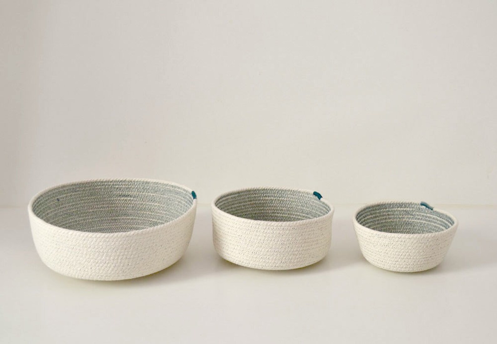 Cotton Bowls, Coil Rope Baskets, Rope Bowls, Scandinavian Decor ...
