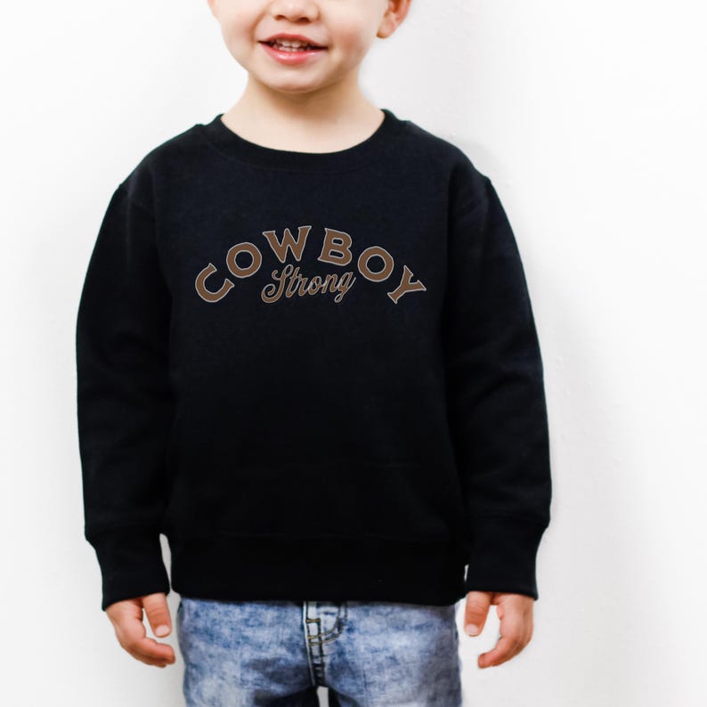 Cowboy Strong Sweatshirt Western Baby Clothes Ranch Kid Clothes Country ...