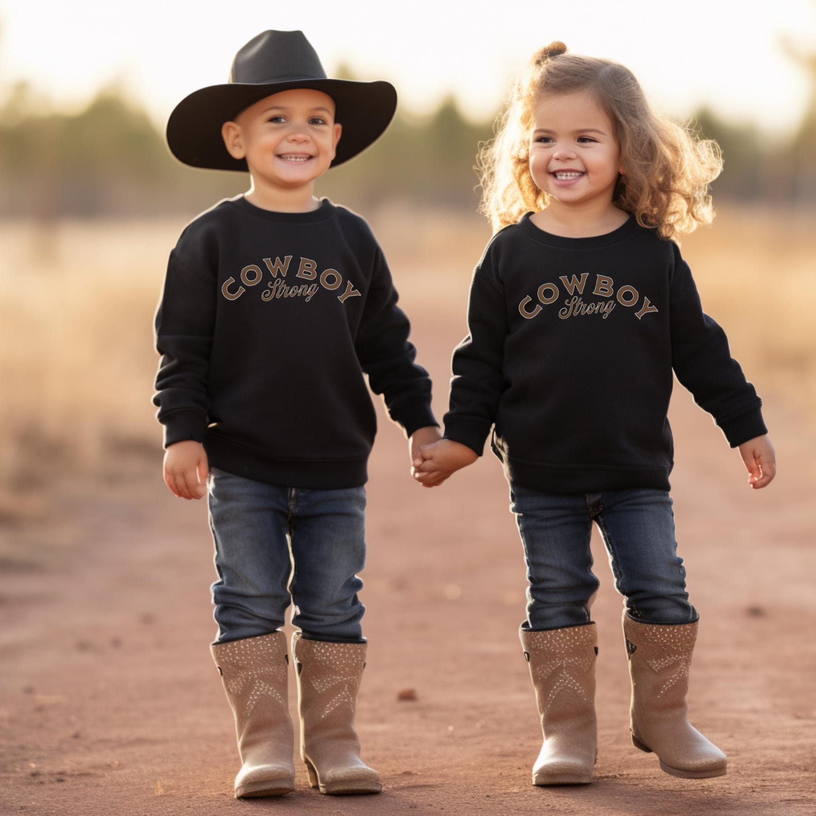 Cowboy Strong Sweatshirt Western Baby Clothes Ranch Kid Clothes Country ...
