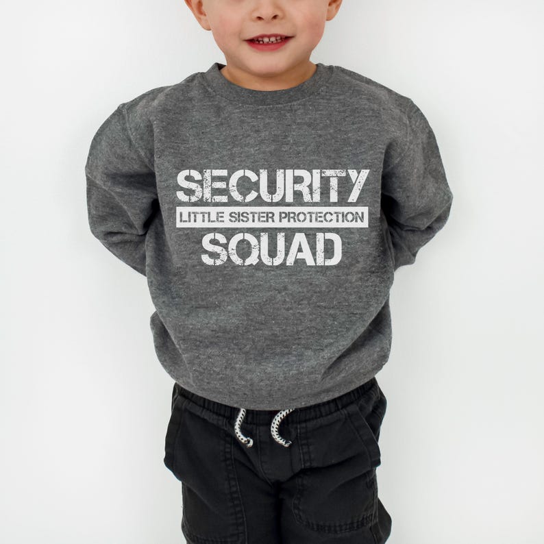 Security Squad Tee Shirt Design Big Brother Announcement Shirt Sibling ...
