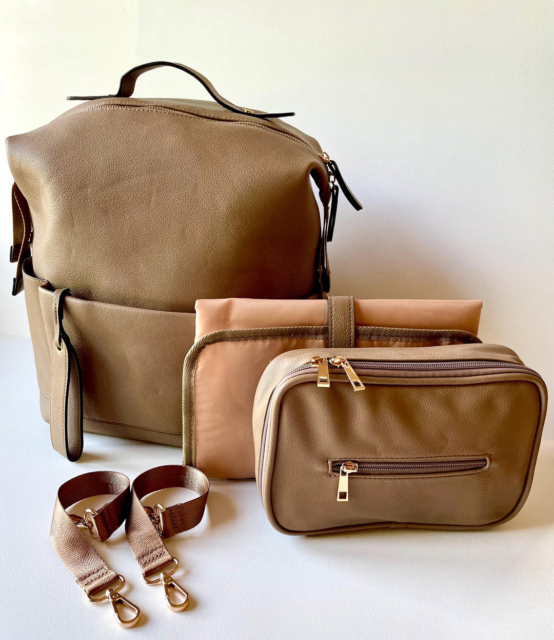 Modern Diaper Bag Backpack Baby Shower Gift New Mom Backpack With ...