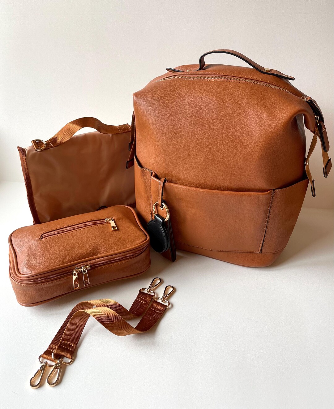 Modern Diaper Bag Backpack Baby Shower Gift New Mom Backpack With ...