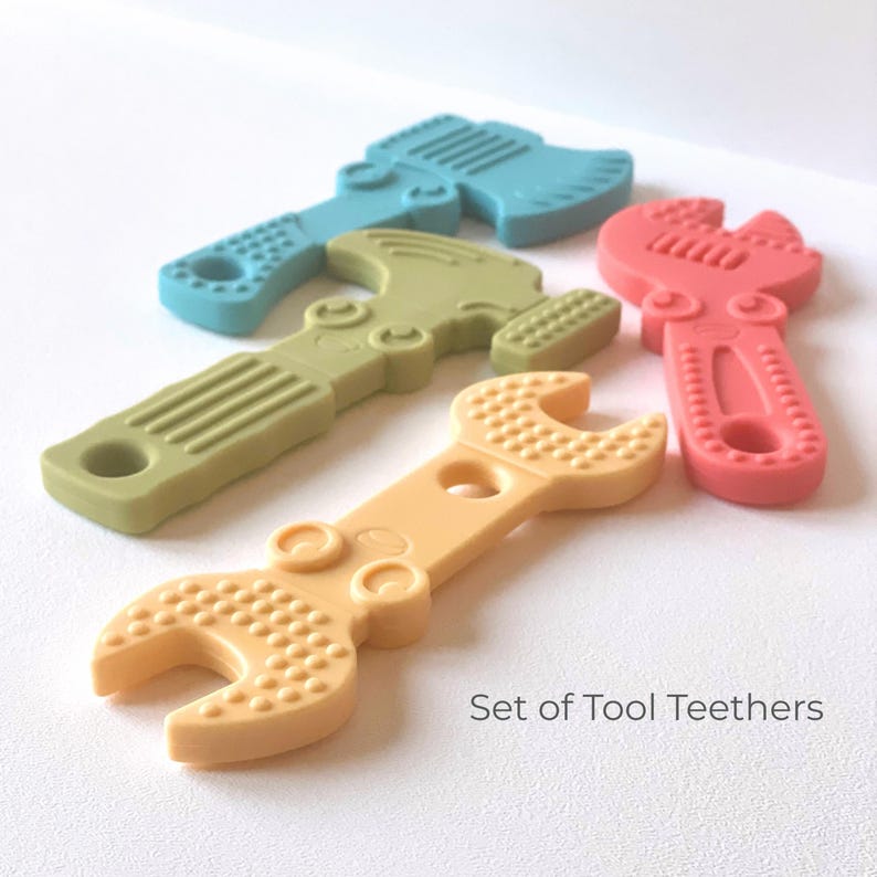 Construction Themed Chew Safe Teething Infant Toy Tactile Development ...