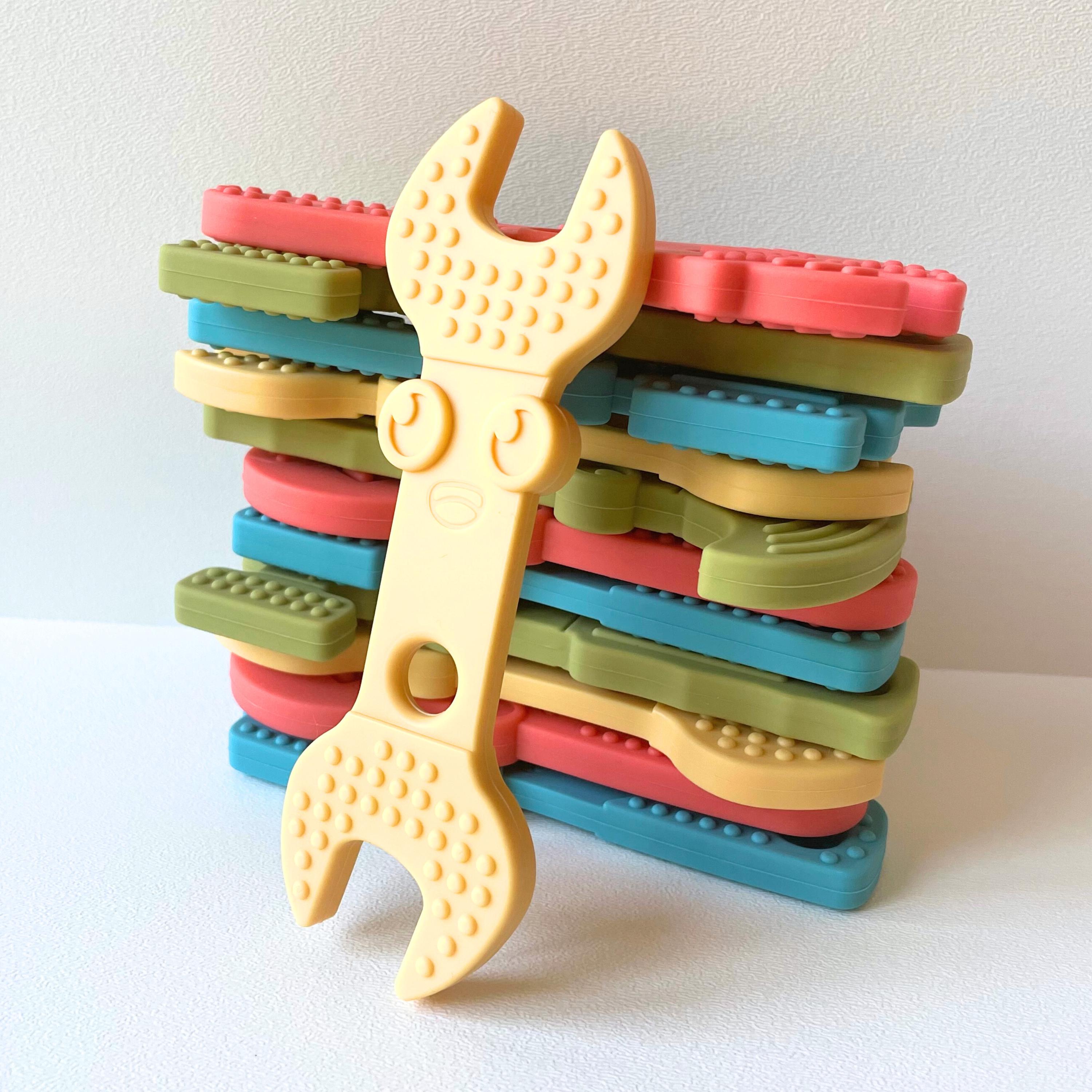 Construction Themed Chew Safe Teething Infant Toy Tactile Development ...