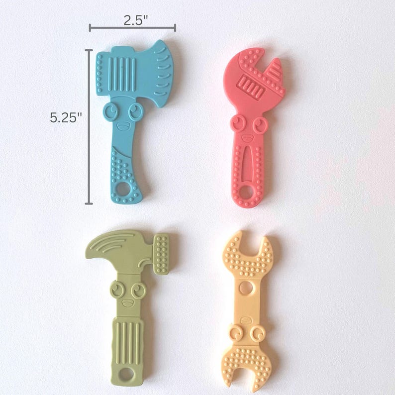 Construction Themed Chew Safe Teething Infant Toy Tactile Development ...