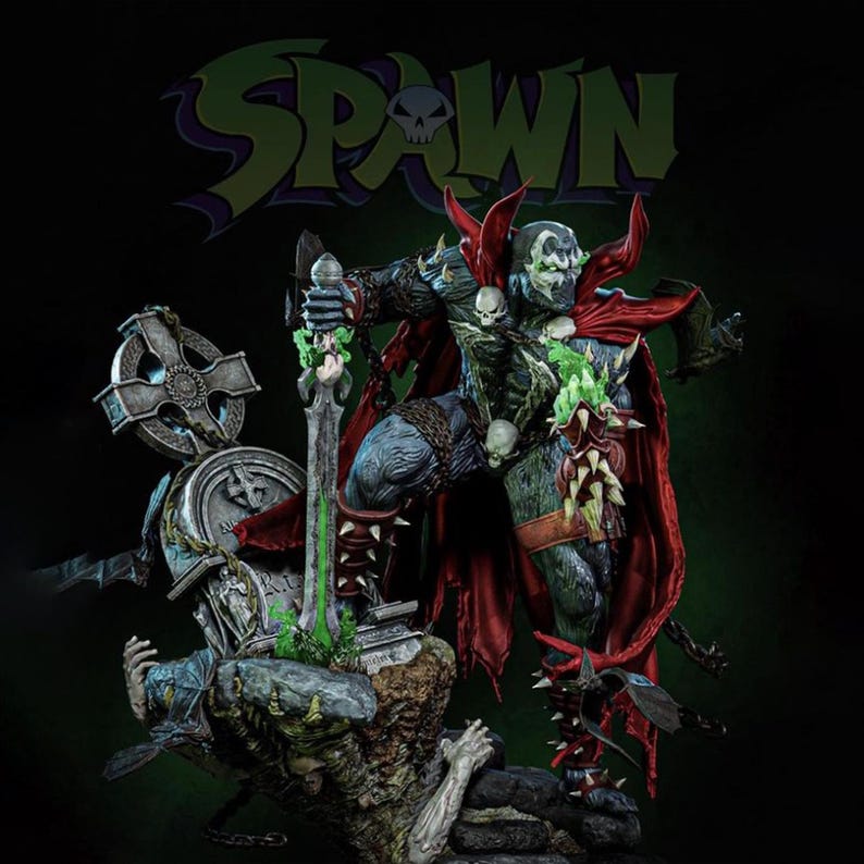 Spawn STL Statue | 1/6 Scale Fanart 3D Print Model | (supported + No ...