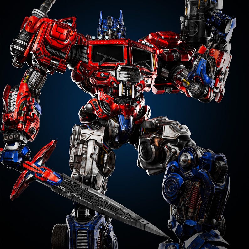 Cyber Mecha Fanart STL Statue + Bust | 1/14 & 1/18 Scale | 3D STL Print ...