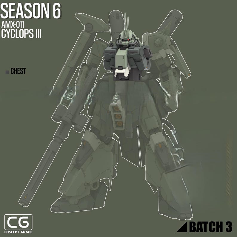 CG08 Cyclops III STL | Heavy Combat Mecha Figure | Concept Grade Model ...
