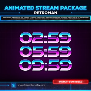 Retroman – Animated Retro Stream Overlay Pack | Twitch, OBS, Vtuber 80s ...