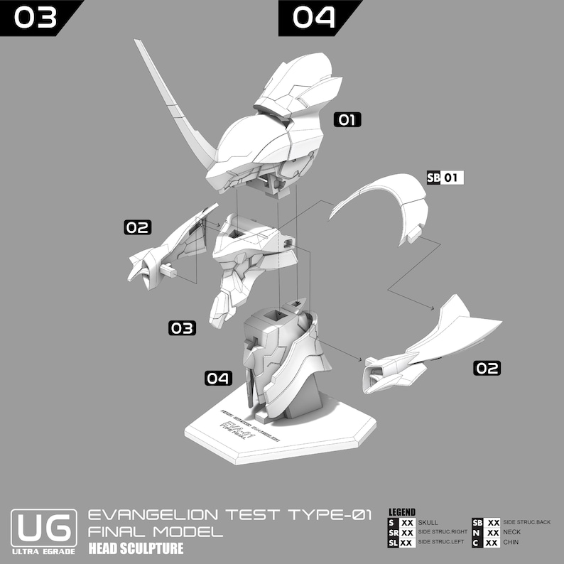 Evangelion Test Type-01 GIFT STL Bust | N.T.S Scale | Season 1 - UG ...