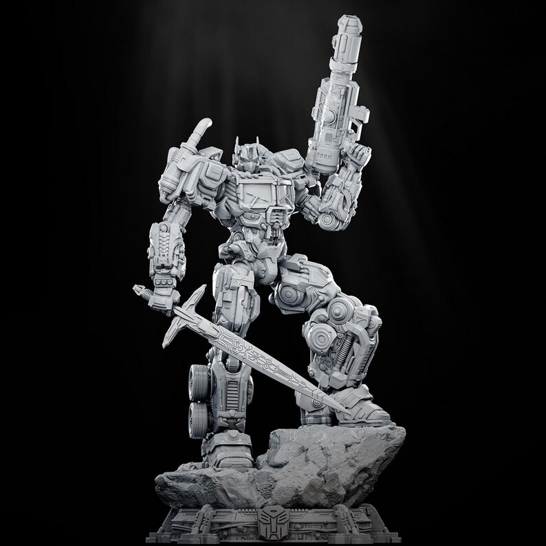 Cyber Mecha Fanart STL Statue + Bust | 1/14 & 1/18 Scale | 3D STL Print ...