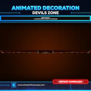 Devil Zone Animated Stream Overlay Decoration for Twitch,kick,youtube | Complete Stream Graphic ...