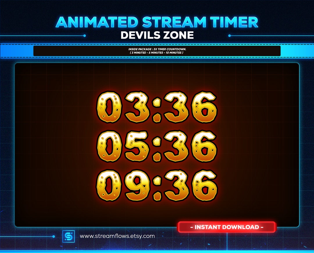Devil Zone Animated Stream Timer Countdown: Cyberpunk Webm Pack - Etsy
