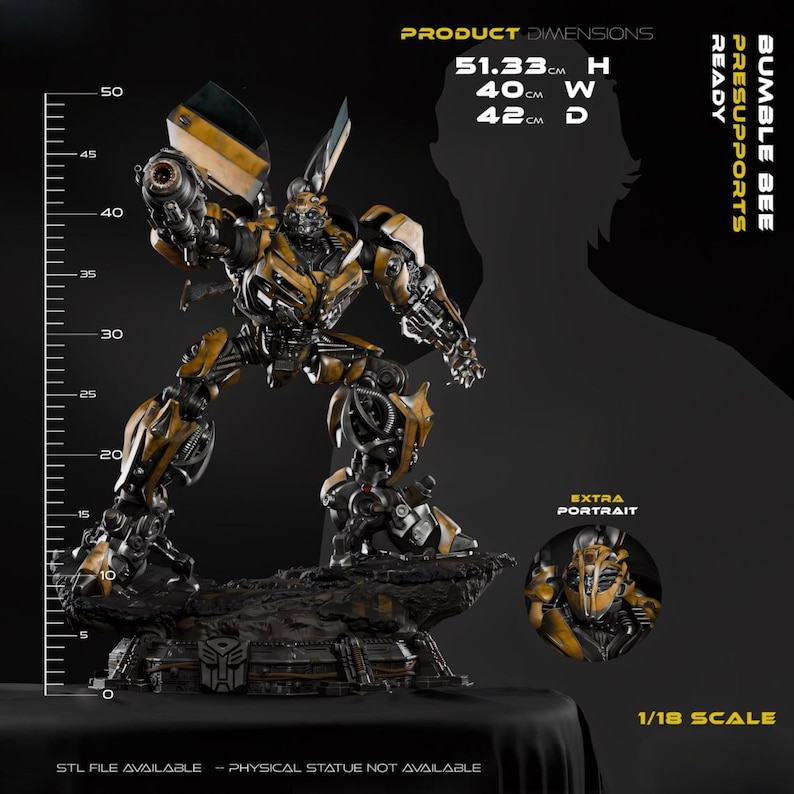Cyber Scout Fanart STL Statue + Bust | 1/18 Scale | 3D STL Print File ...