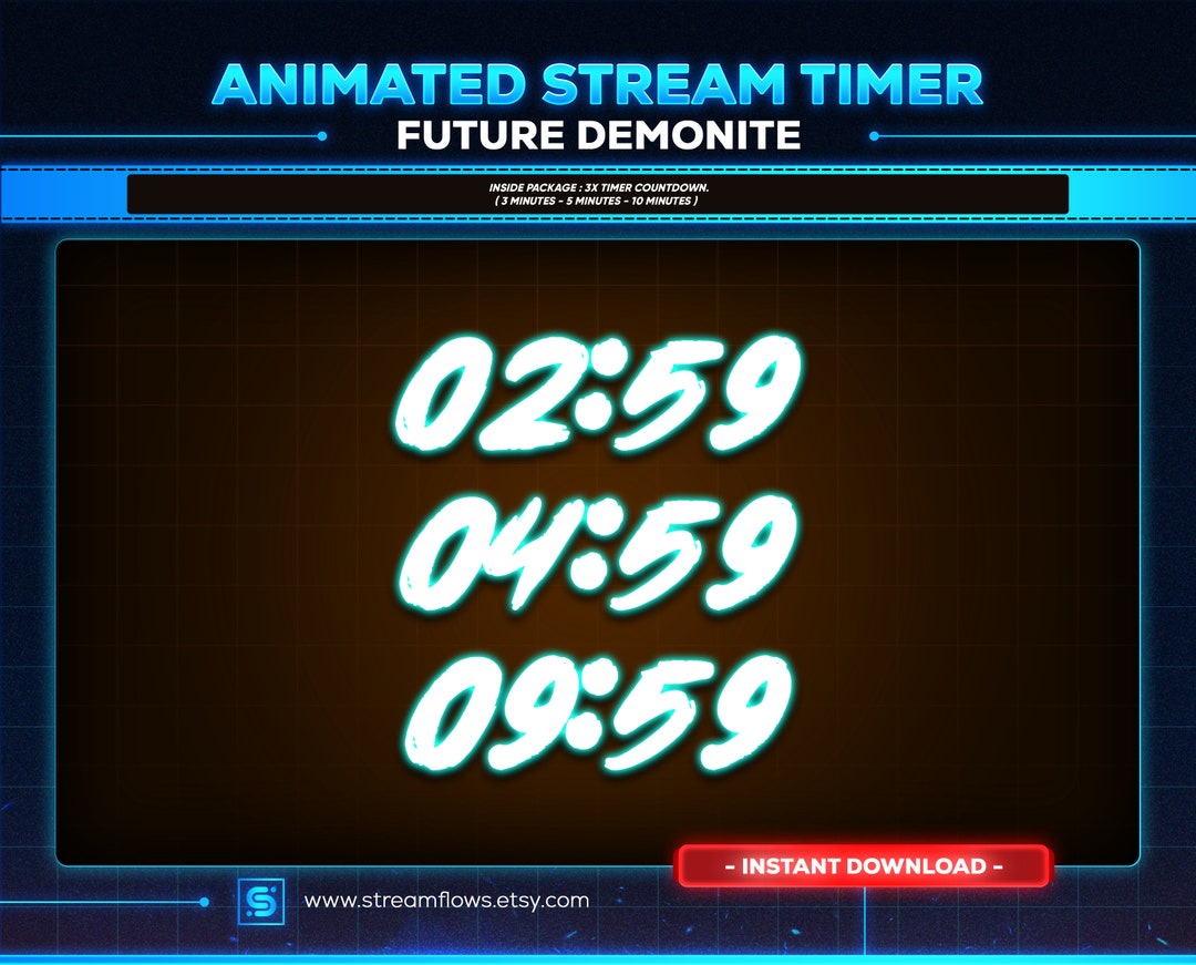 Animated Stream Timer: Cyberpunk Countdown Pack (digital Download) - Etsy