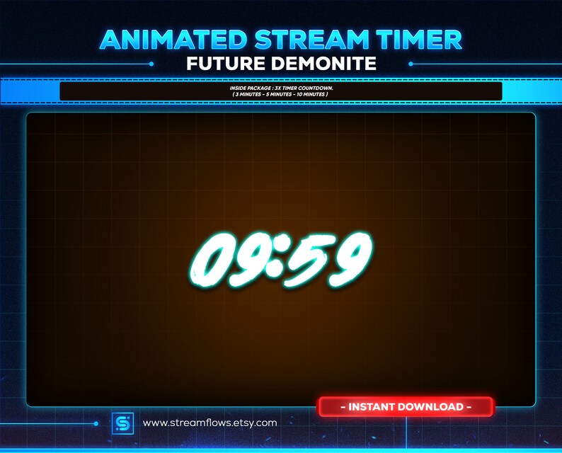Animated Stream Timer: Cyberpunk Countdown Pack (digital Download) - Etsy