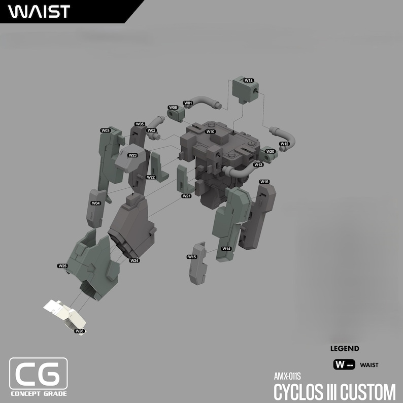 CG08 Cyclops III STL | Heavy Combat Mecha Figure | Concept Grade Model ...