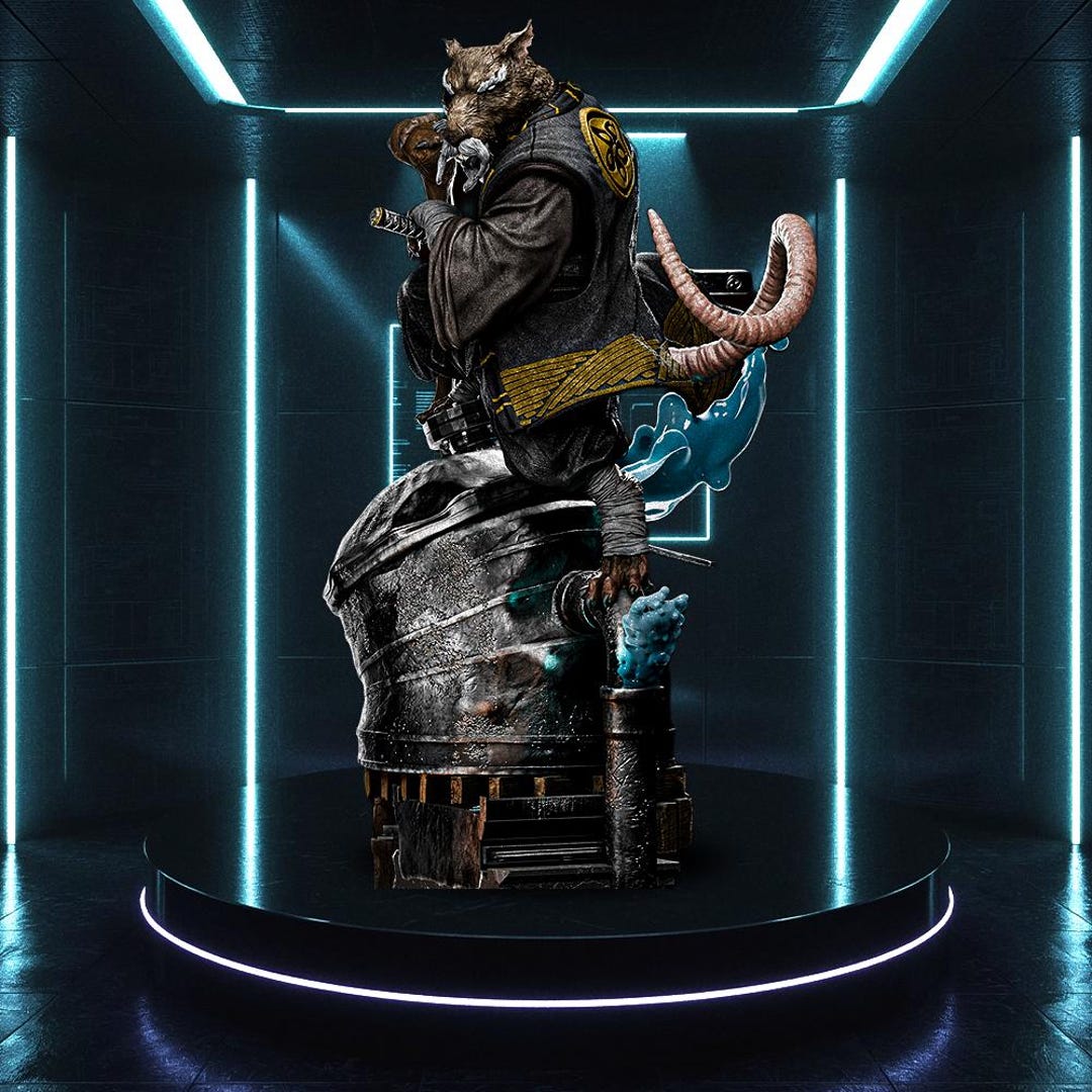 Statuette STL Master Splinter + buste | Fichier d'impression 3D TMNT ...