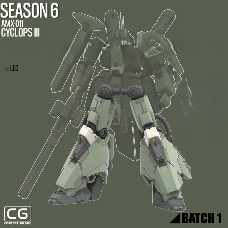 CG08 Cyclops III STL | Heavy Combat Mecha Figure | Concept Grade Model ...
