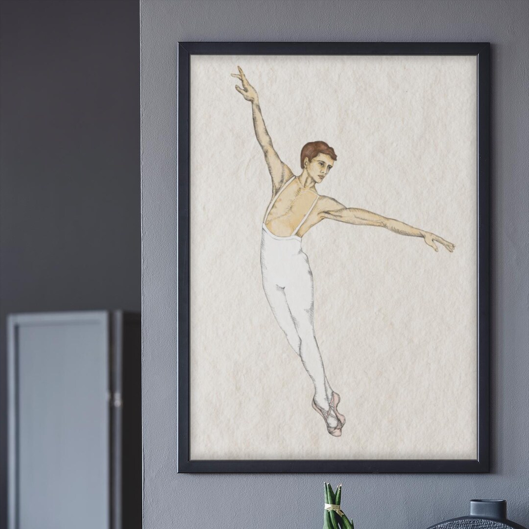 Elegant Fine Art Ballet Digital Print | Classical Dance Instant Wall ...