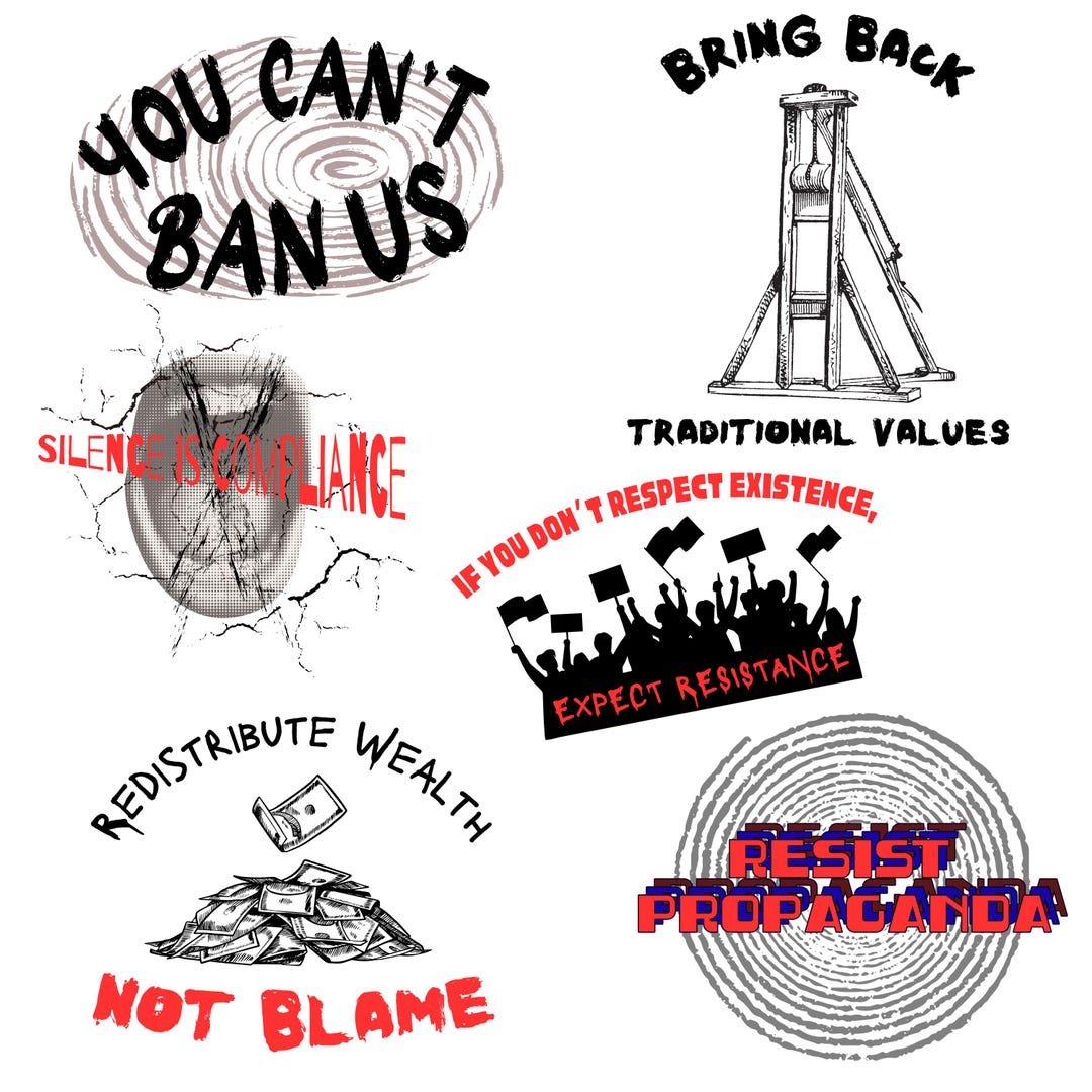 Punk Activist Protest SVG PNG Bundle | Political Graphic Pack ...