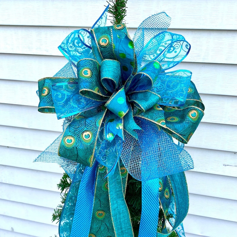Peacock Christmas Tree Topper - Etsy