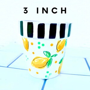 Hand Painted Terra Cotta Lemon Pot, Garden Decor, Summer Party ...