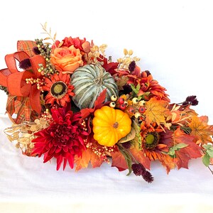 Oversized Farmhouse Grapevine Cornucopia Basket Centerpiece, Horn of ...