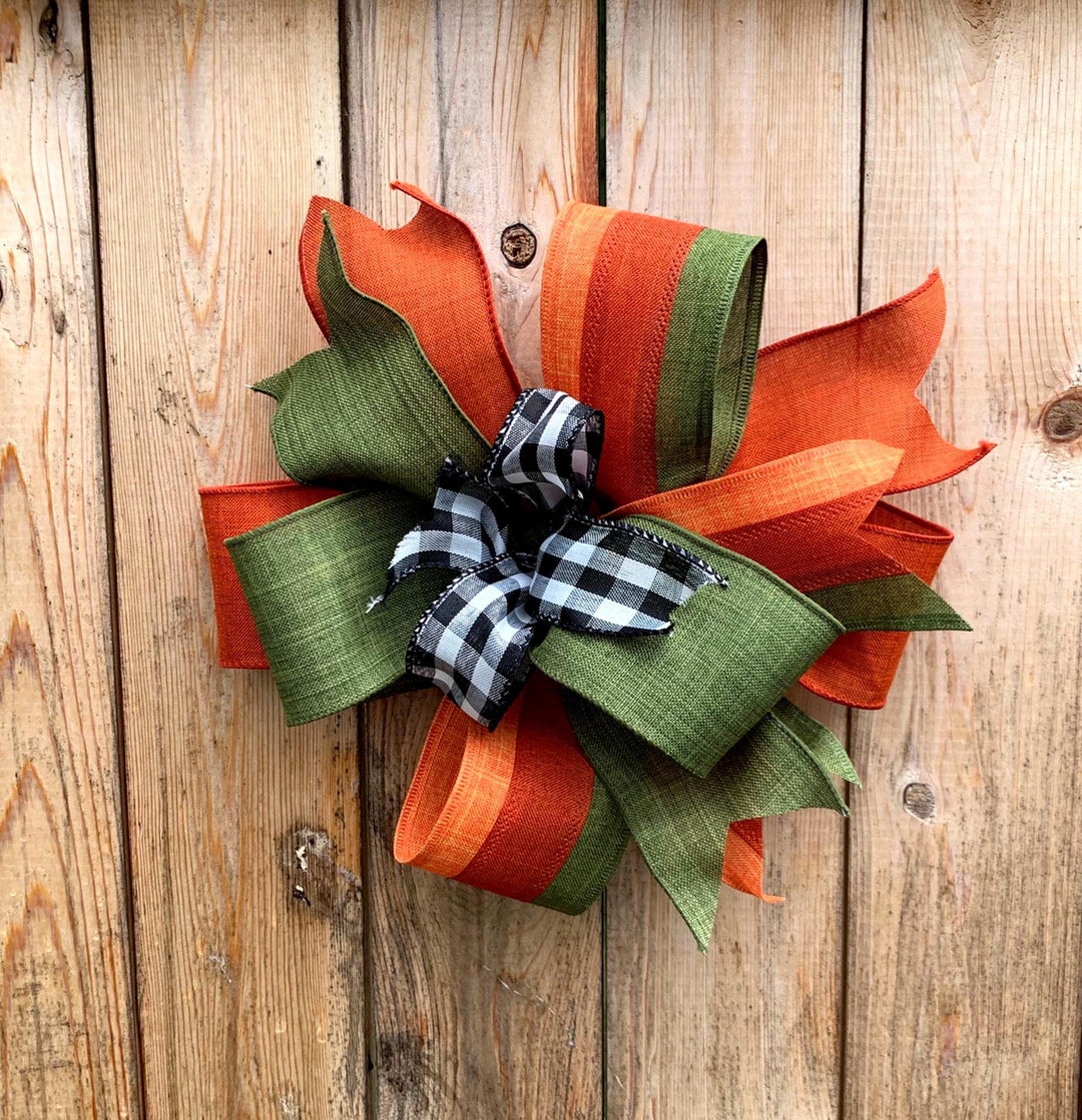 Farmhouse Bows for Wreaths, Mantle and Lantern Bows for Fall Decorating ...