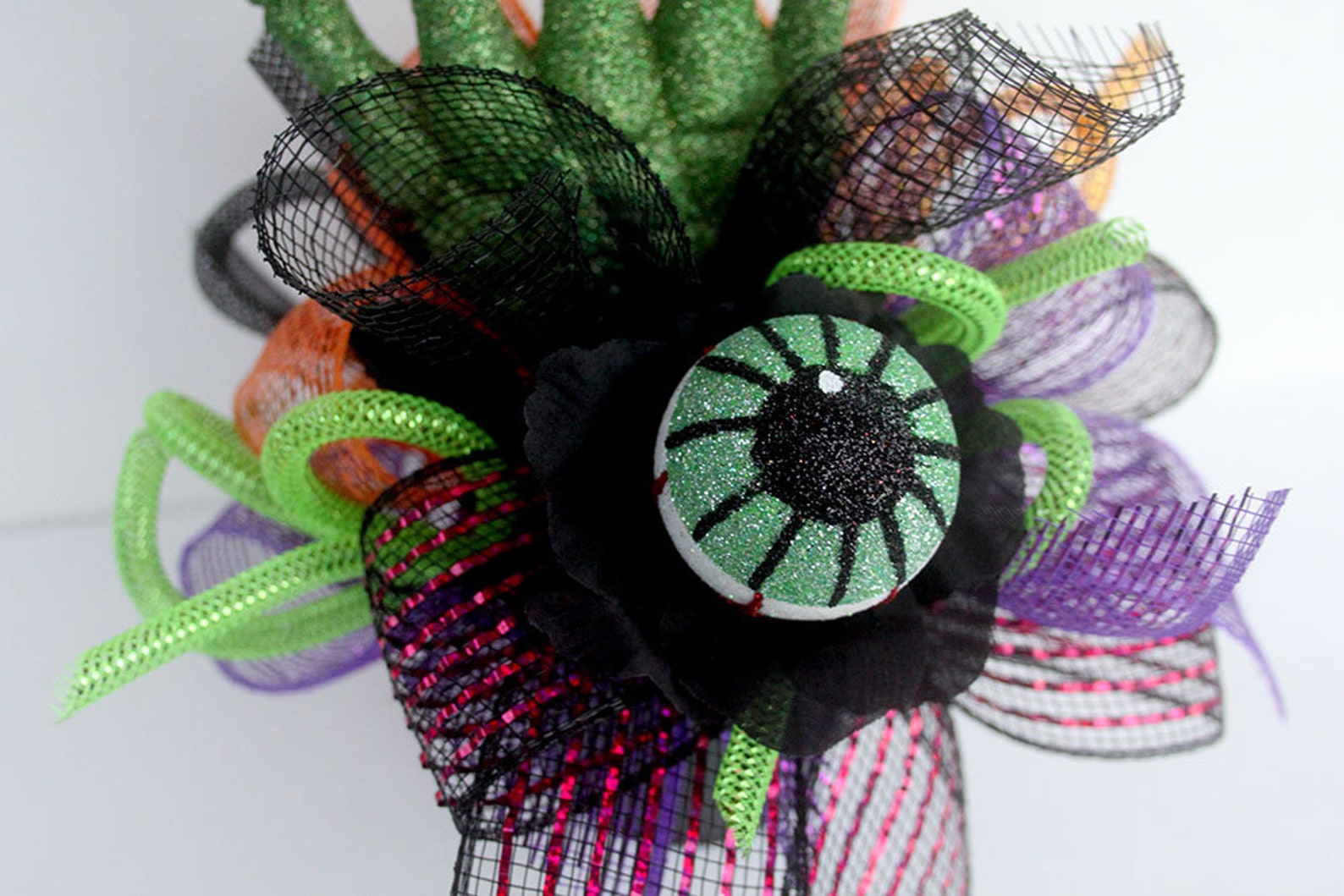 Glitter Skeleton Hand Eyeball Halloween Arrangement, Spooky Decor - Etsy