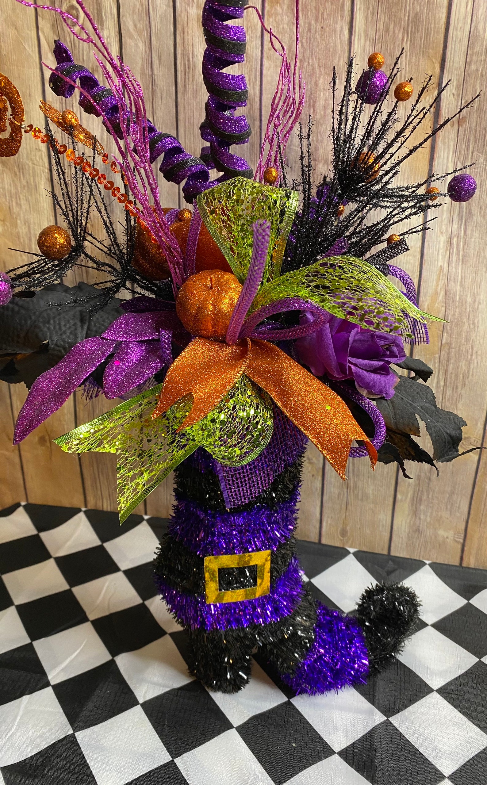 Halloween Witch Arrangement Witches Boot Arrangement - Etsy