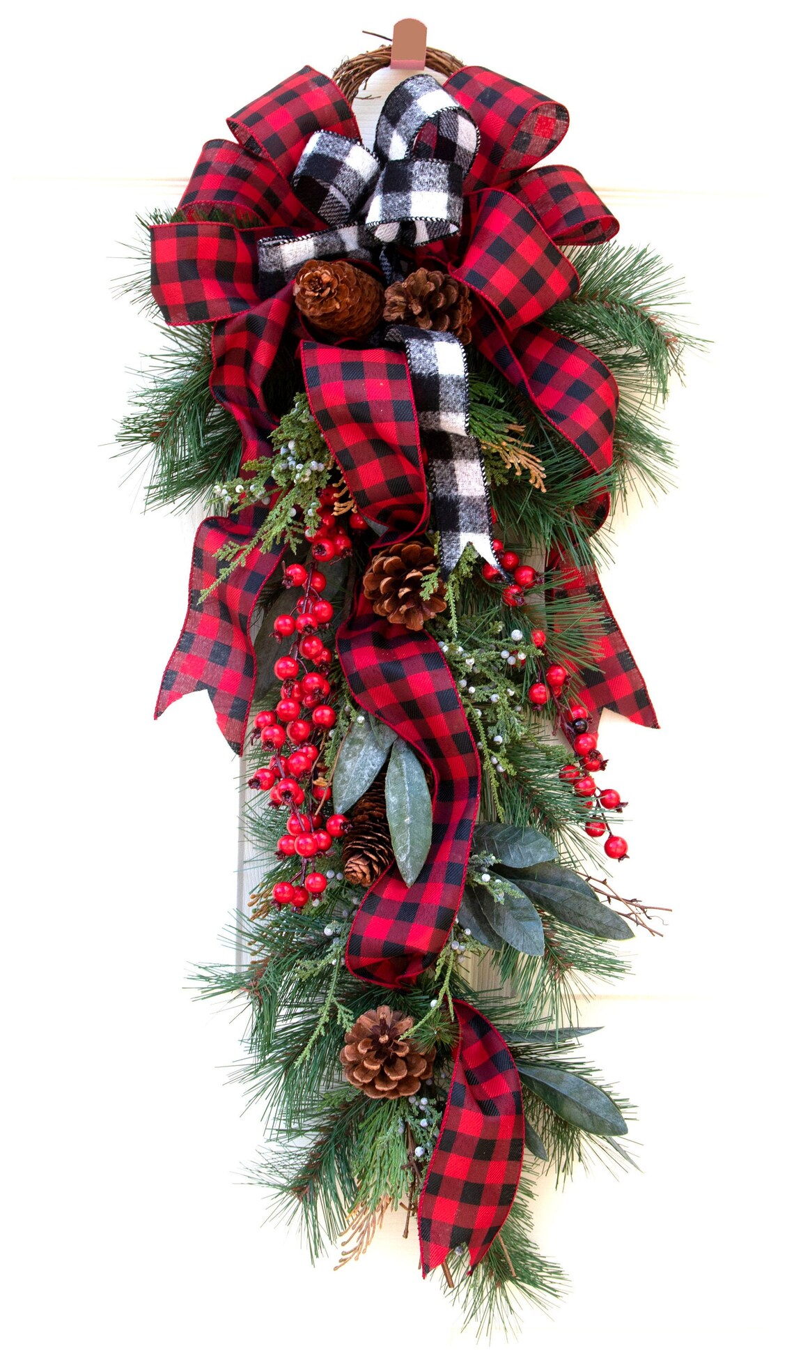 Christmas Swag, Farmhouse Christmas Swag, Rustic Christmas Swag ...