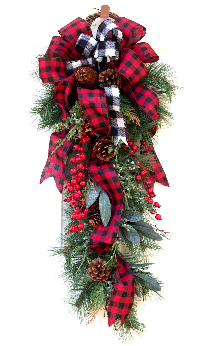 Christmas Swag, Farmhouse Christmas Swag, Rustic Christmas Swag ...