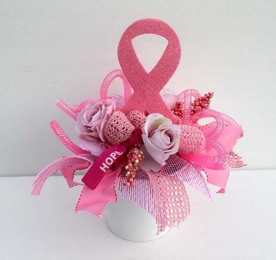 Items Similar To Breast Cancer Awareness Arrangement Awareness Decor