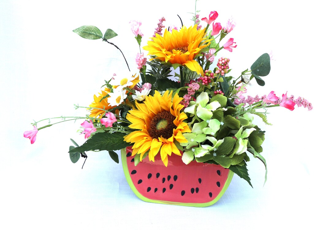 Watermelon Centerpiece, Summer Kitchen Table Arrangement, Summer Party ...