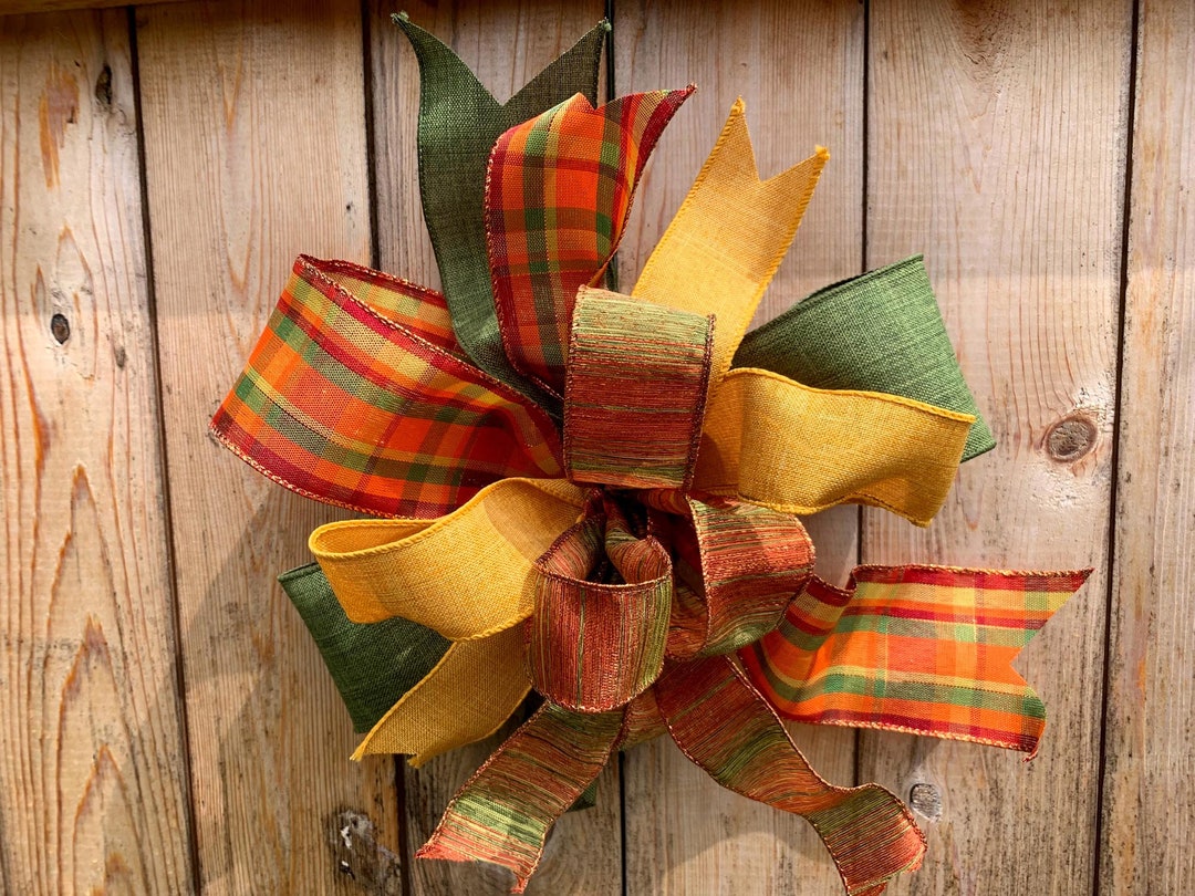 Fall Bows for Wreaths, Mantle and Lantern Bows for Fall Decorating ...