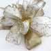 Gold Cream Christmas Bow for Wreaths Mantle Bow Lantern Bow - Etsy