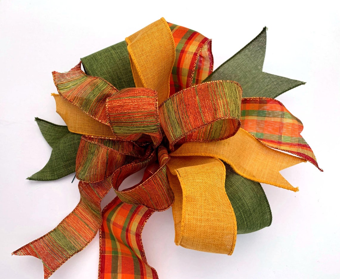 Fall Bows for Wreaths Mantle and Lantern Bows for Fall - Etsy