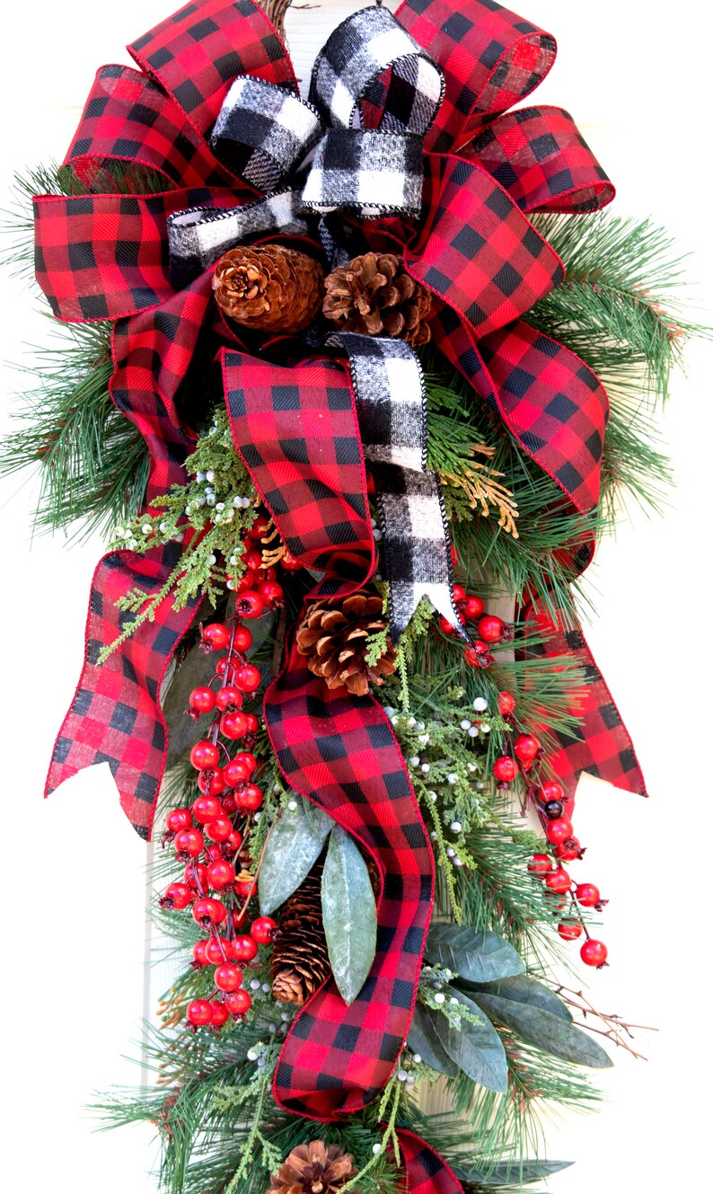 Christmas Swag, Farmhouse Christmas Swag, Rustic Christmas Swag ...