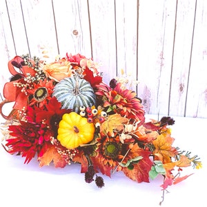 Oversized Farmhouse Grapevine Cornucopia Basket Centerpiece, Horn of ...