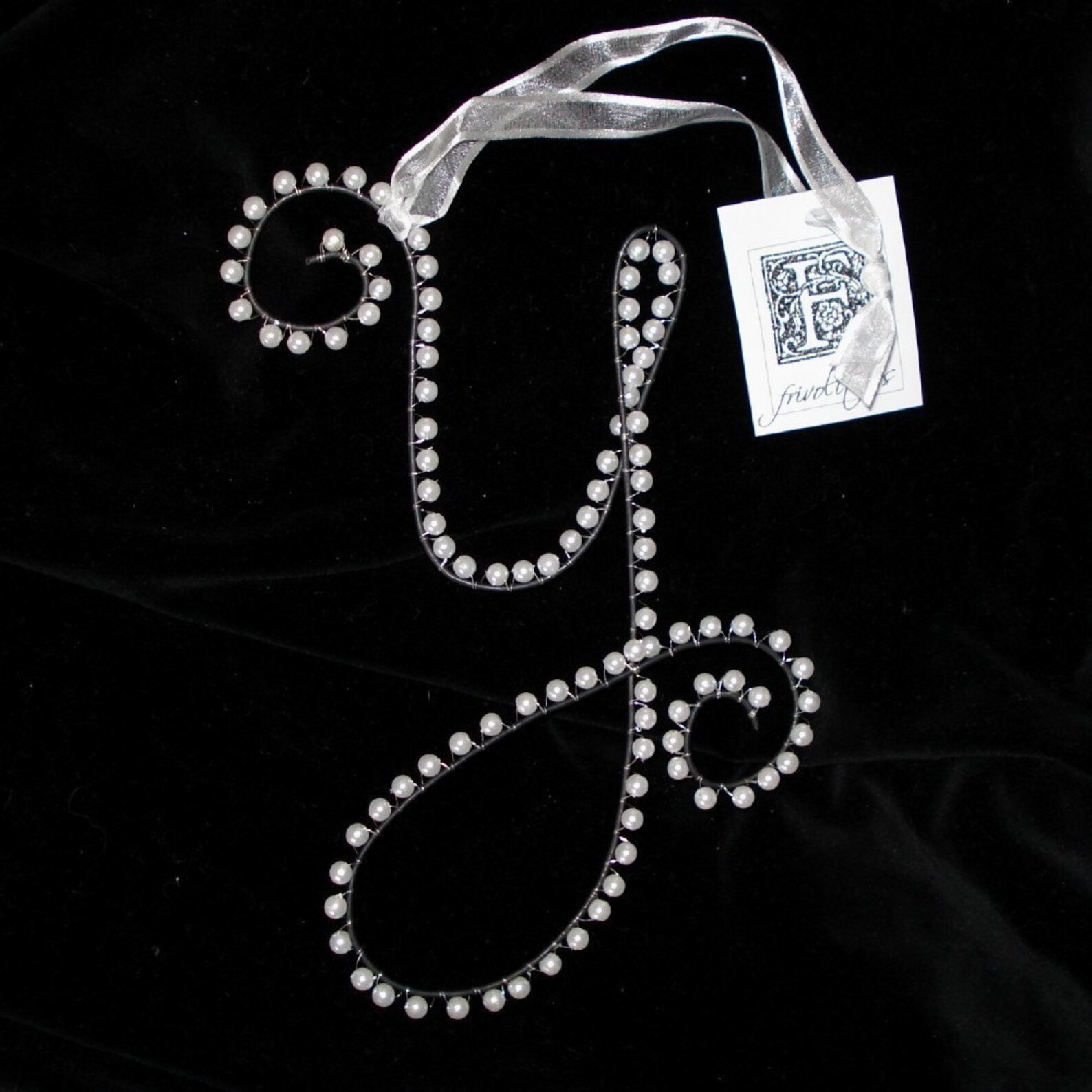 B Pearl Wire Letter B Monogram (all Letters Available) - Etsy