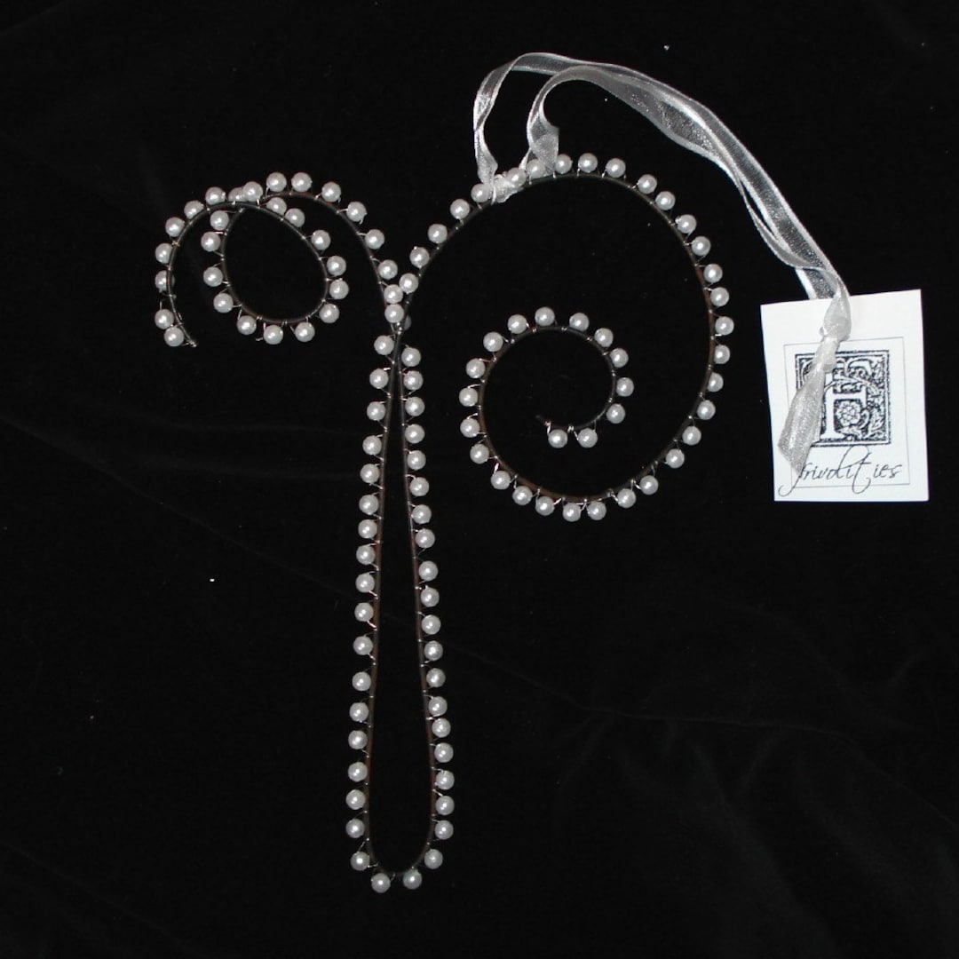 P Pearl Letter Monogram Initial Ornament (all Letters Available) - Etsy