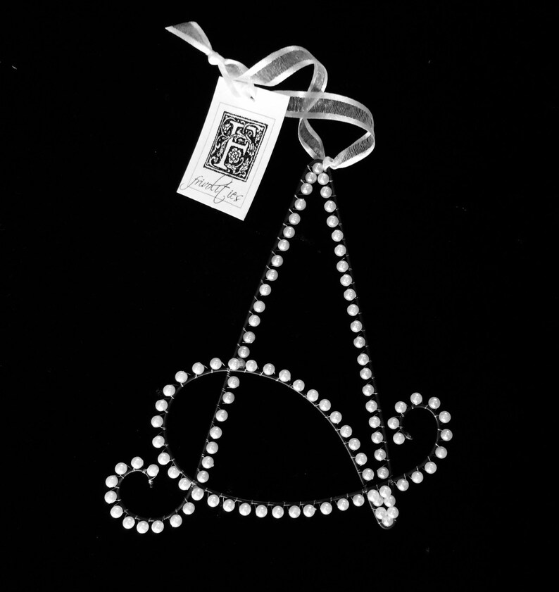 P Pearl Letter Monogram Initial Ornament all Letters - Etsy